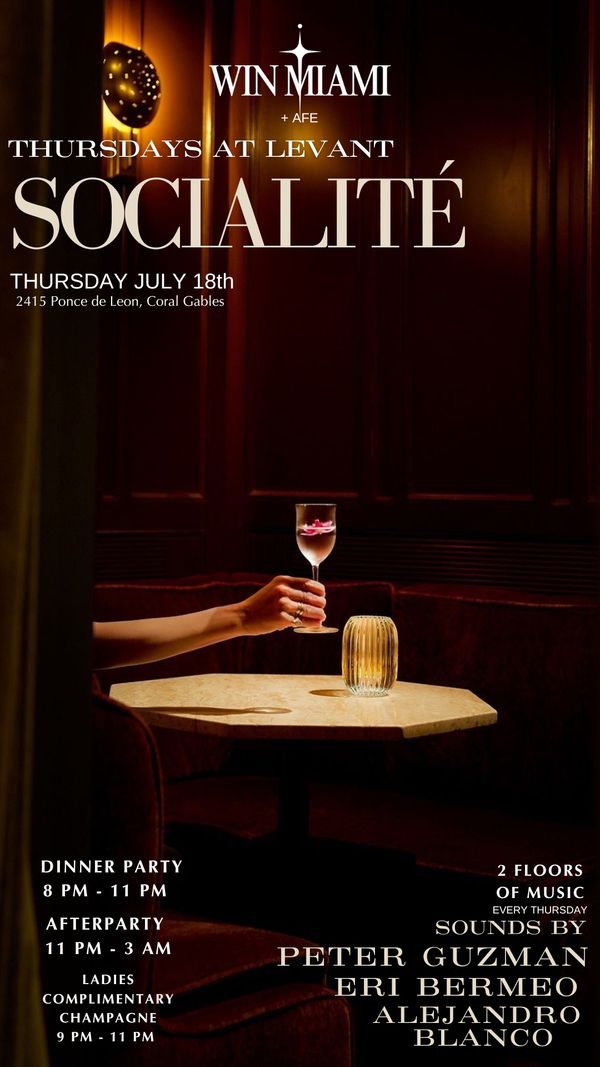 Socialité Thursdays at Levant